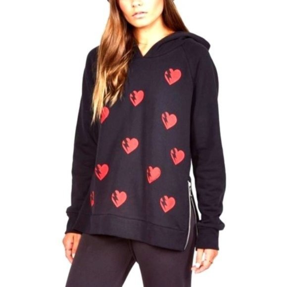 Lauren Moshi | Tops | Lauren Moshi Lighting Built Heart Hoodie ...